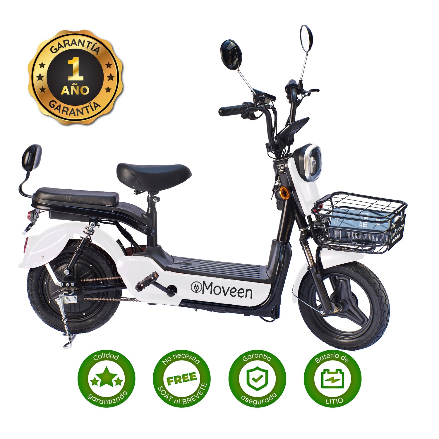 BICIMOTO ELECTRICA MED URBAN 2 LITHIUM BLANCO + ENVIO GRATIS – Moveen